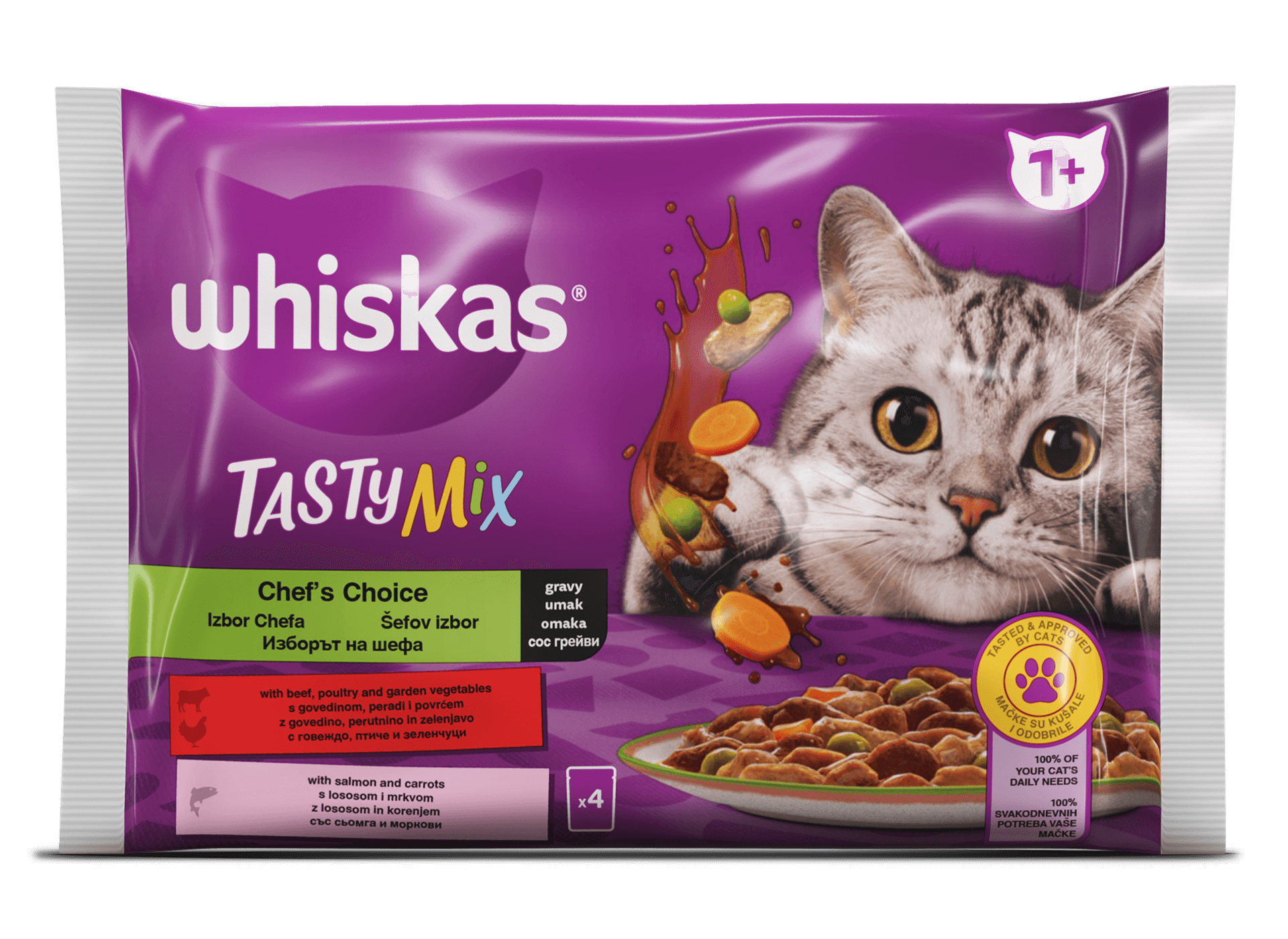 Whiskas Tasty Mix vrečke ŠEFOV IZBOR 4 x 85 g